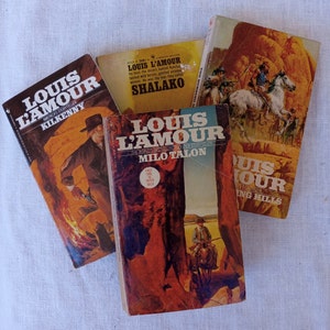 Louis L'amour/vintage Westerns/bantam Paperbacks/set of Four Books ...