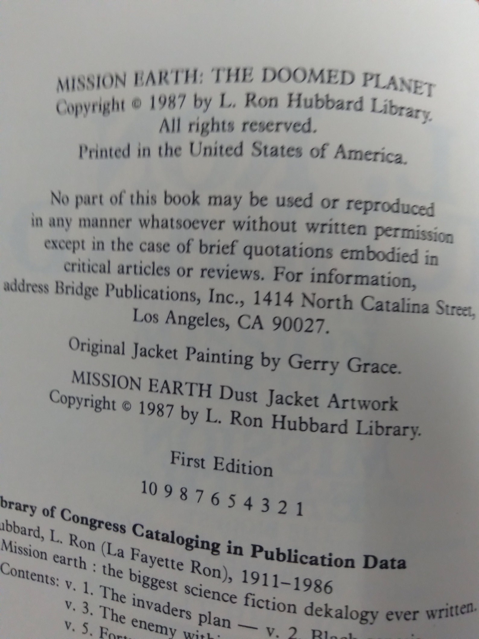 L. Ron Hubbard/ Mission Earth Books/hardbound, Dust Jackets, Some First ...