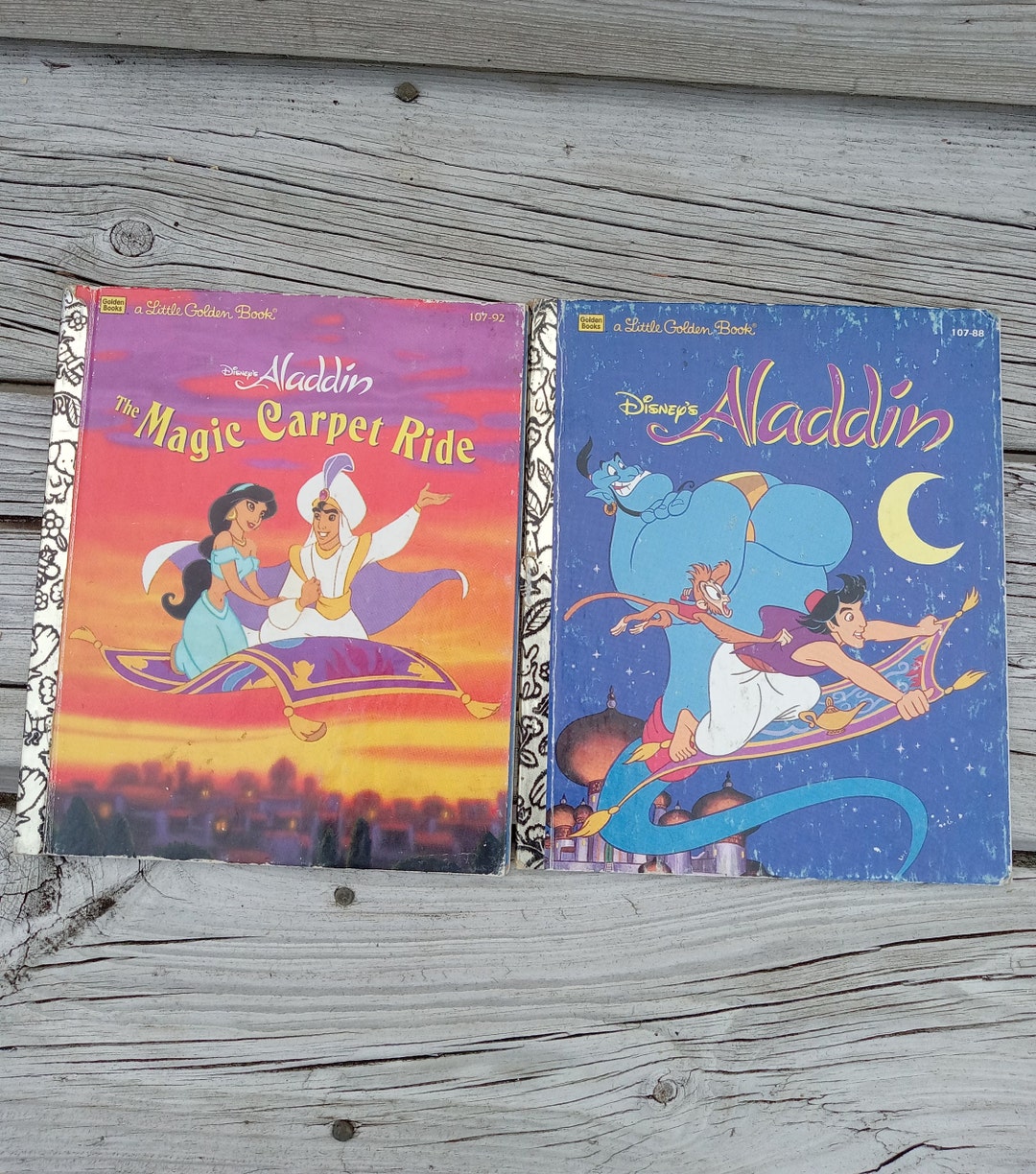 Little Golden Books/disney's Aladdin Books/pair of Books/aladdin and ...