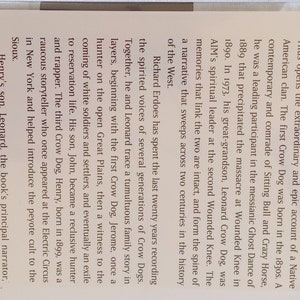 Crow Dog Four Generations of Sioux Medicine Men/leonard Crow Dog ...