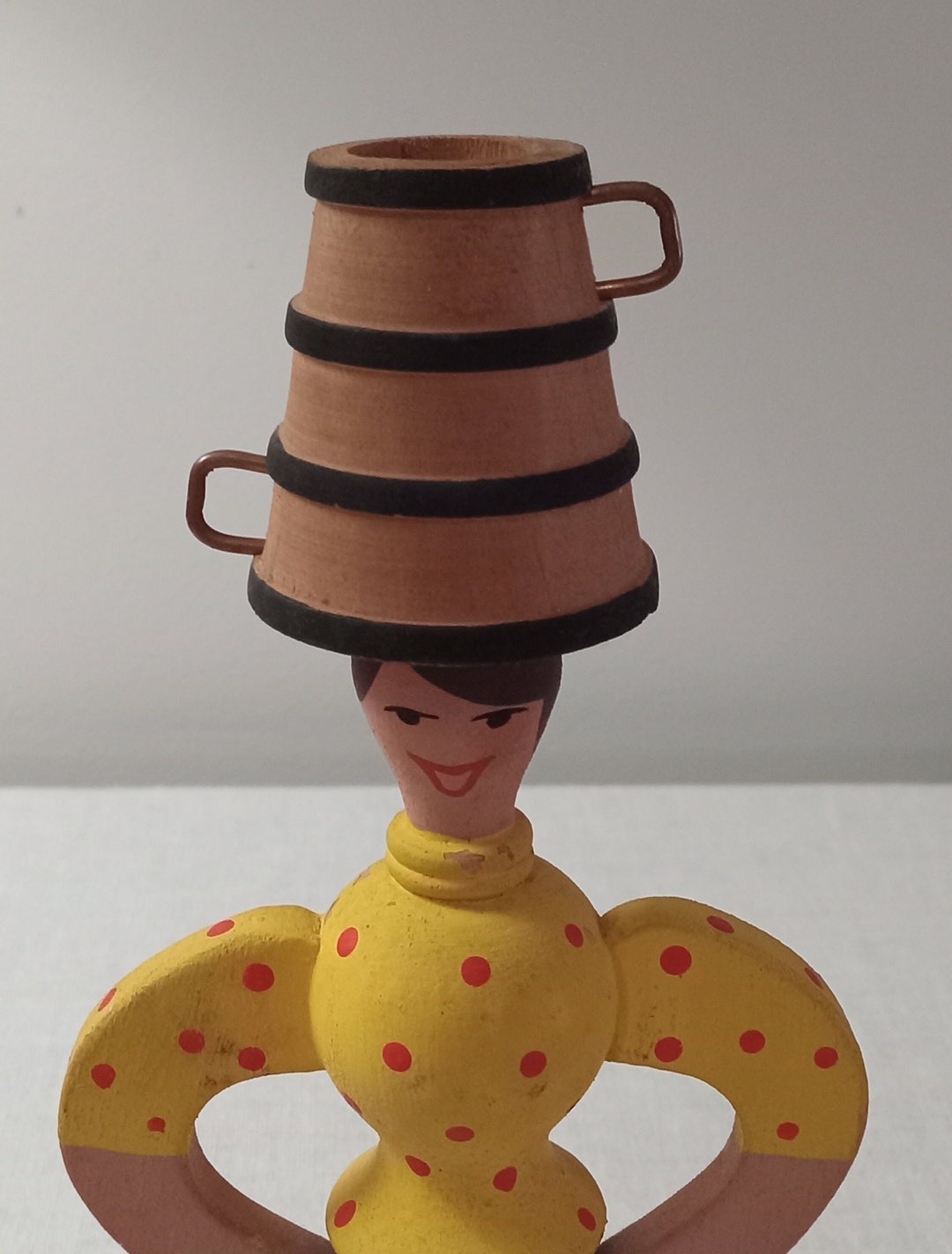 Thomas De Mello Wood Figurine/made in Portugal/painted Traditional Folk ...