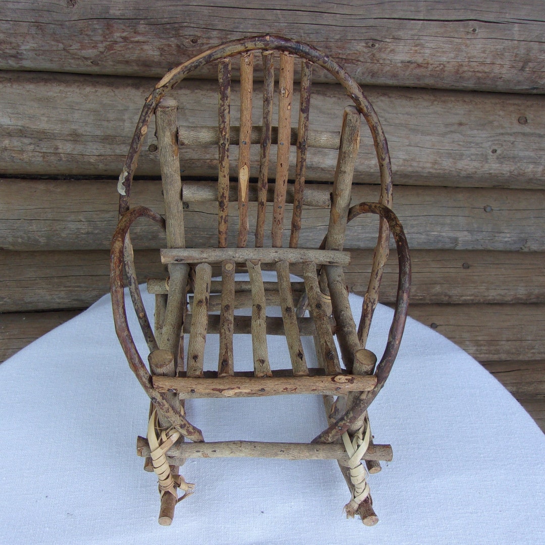 Small Twig Rocking Chair, Toy Display, Rustic Décor/country Core ...