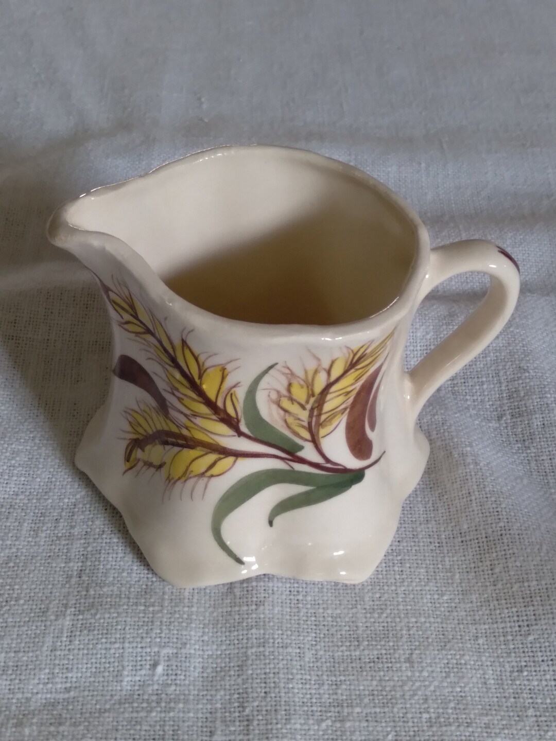 Blue Ridge Pottery/cash Family/hand Painted/cream Pitcher/yellow Grain ...