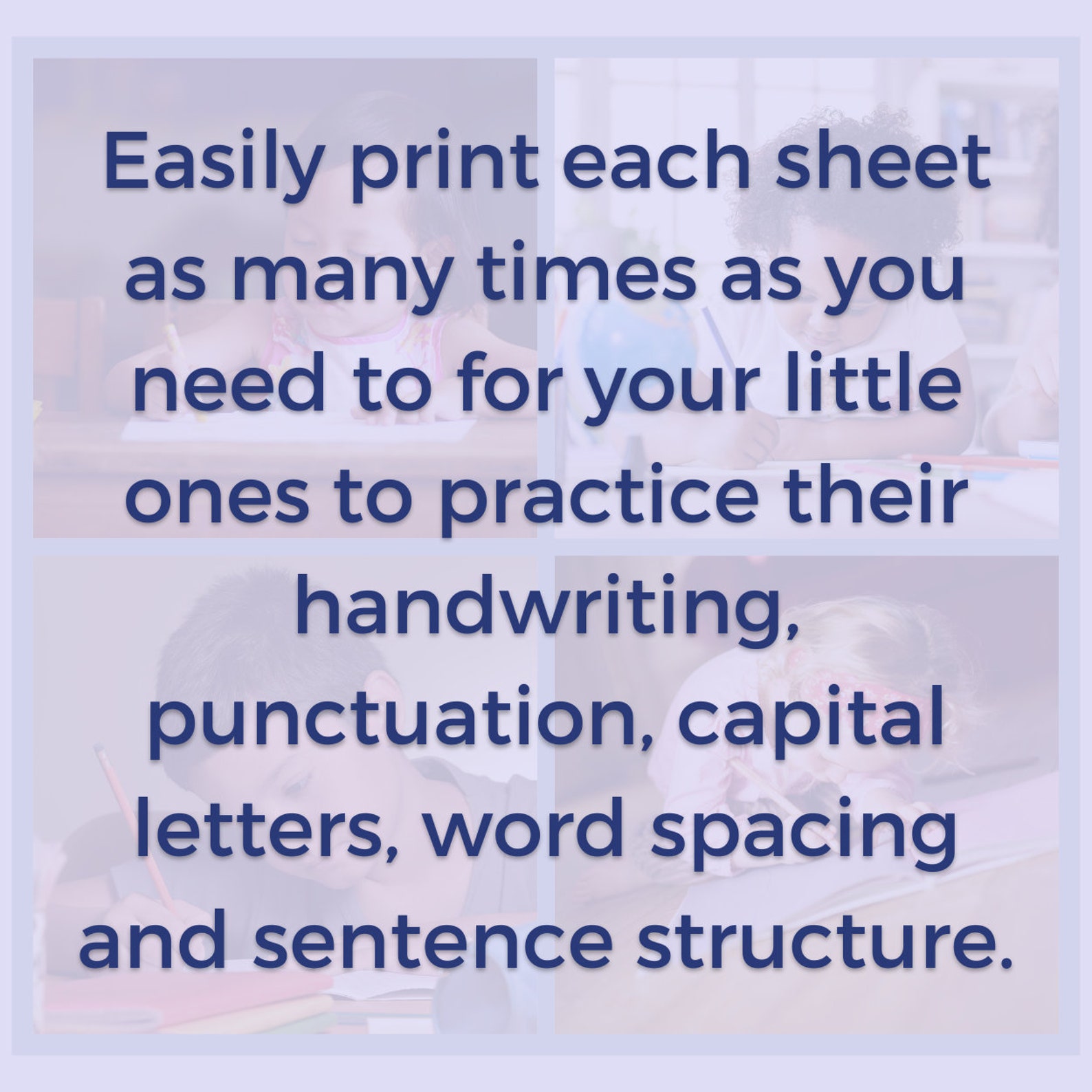 Sentence Worksheet, Handwriting Printable Tracing Sheet, Digital ...