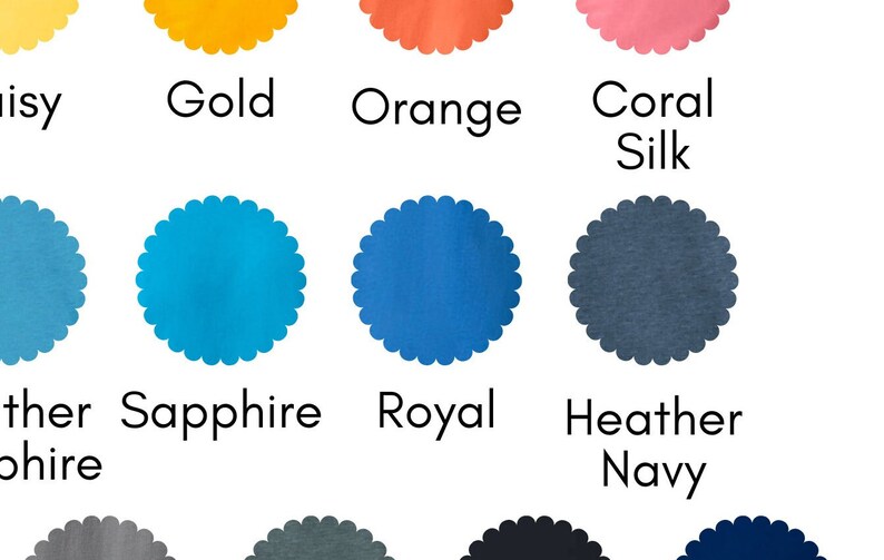 Gildan 5000L Color Chart and Size Chart, G500L Ladies T-shirt Color ...