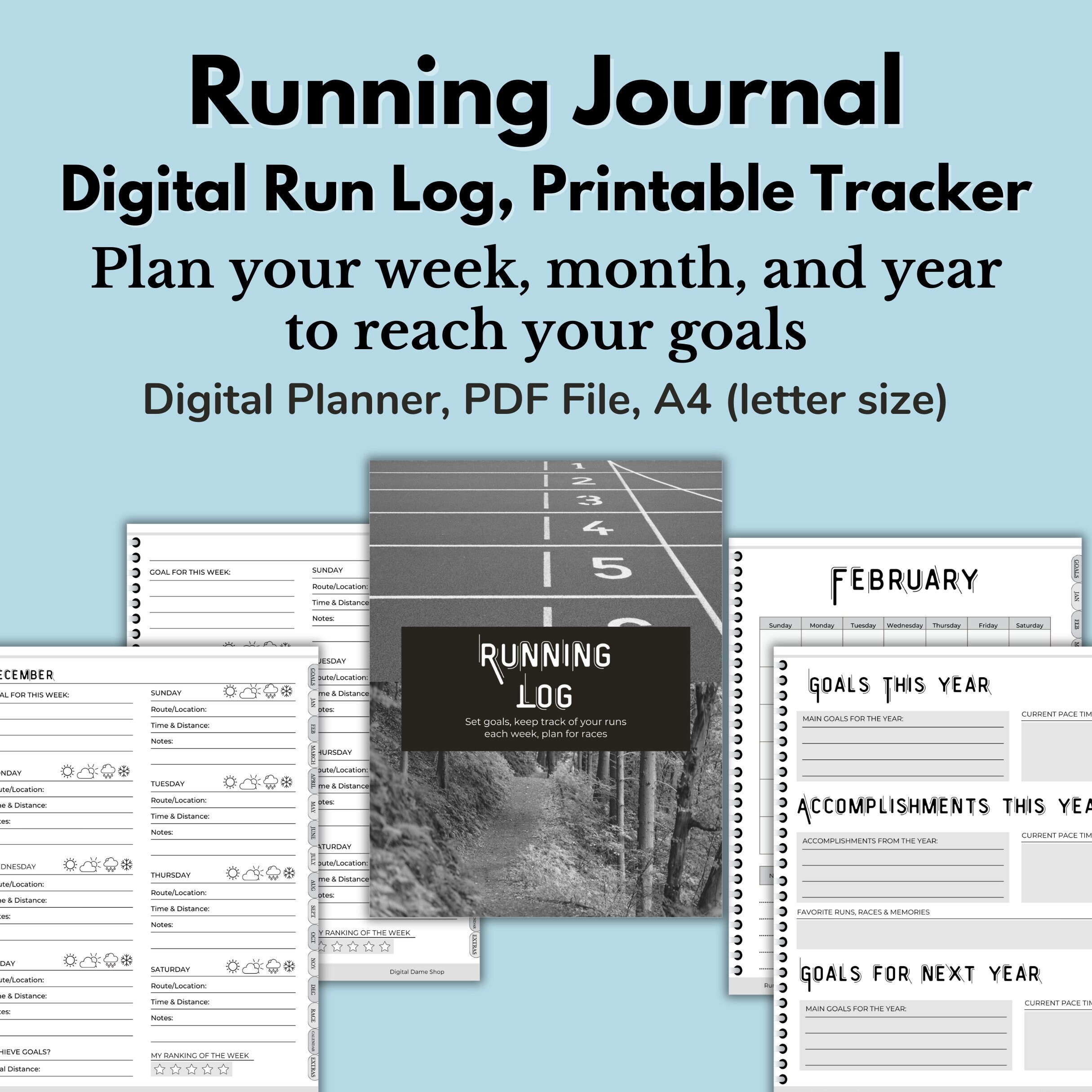 Running Log Printable Running Log Run Tracker Printable Run