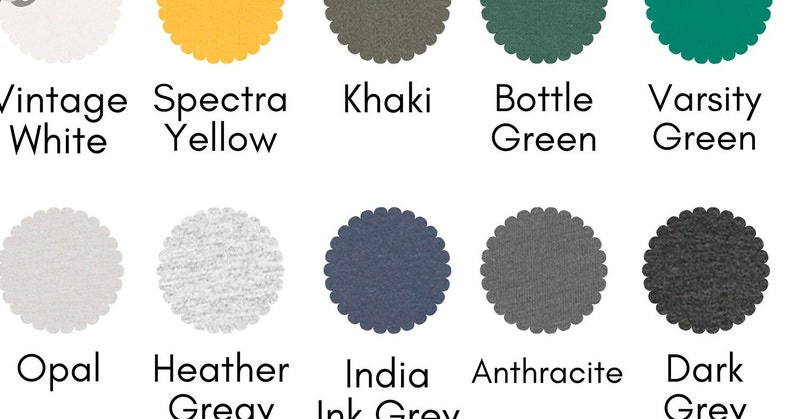 Stanley/stella Color Chart and Size Chart STTU758 Stanley - Etsy Israel