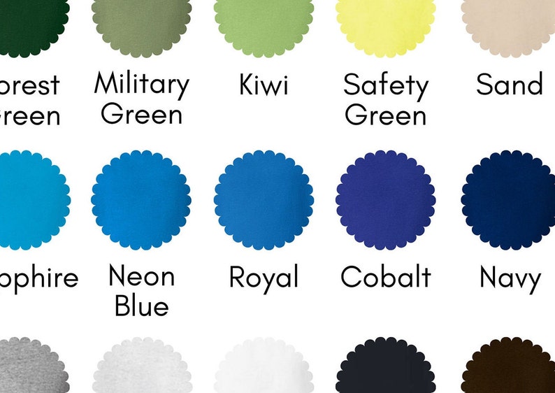 Gildan 5000B Color Chart, G500B All Colors, Color Table, Gildan Color ...