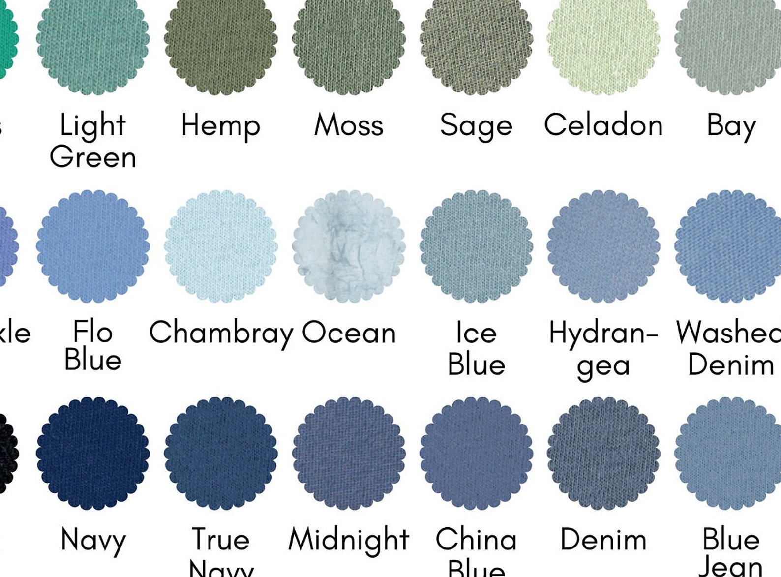 Comfort Colors Color Chart (color Only - Can Be Used With Most Comfort ...