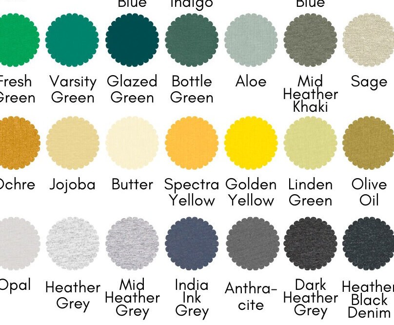 Stanley/stella Color Chart and Size Chart, STTU755 Stanley Stella ...