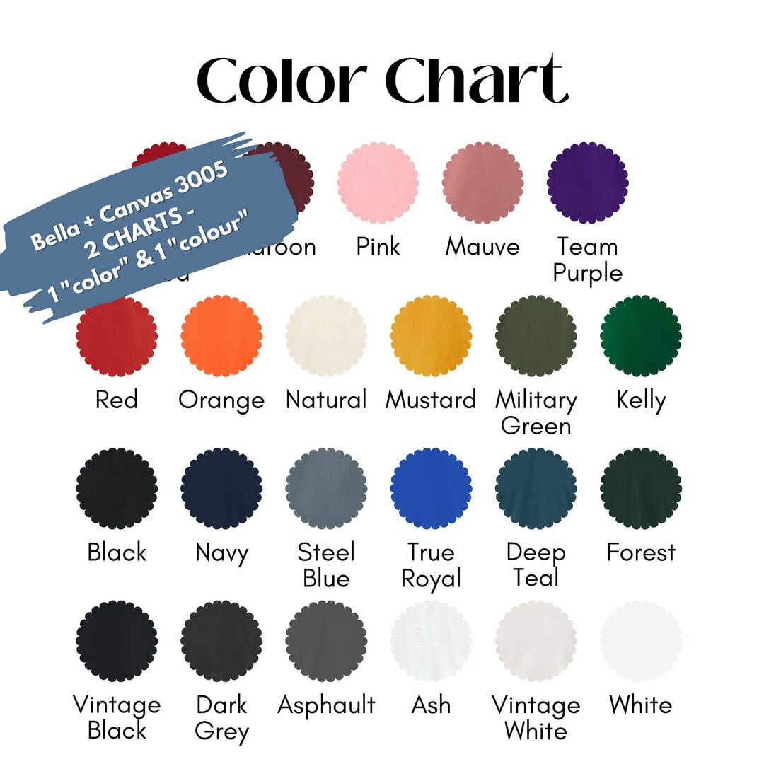 Bella Canvas 3005 Color Chart, BC3005 Unisex Jersey Short Sleeve V-neck ...