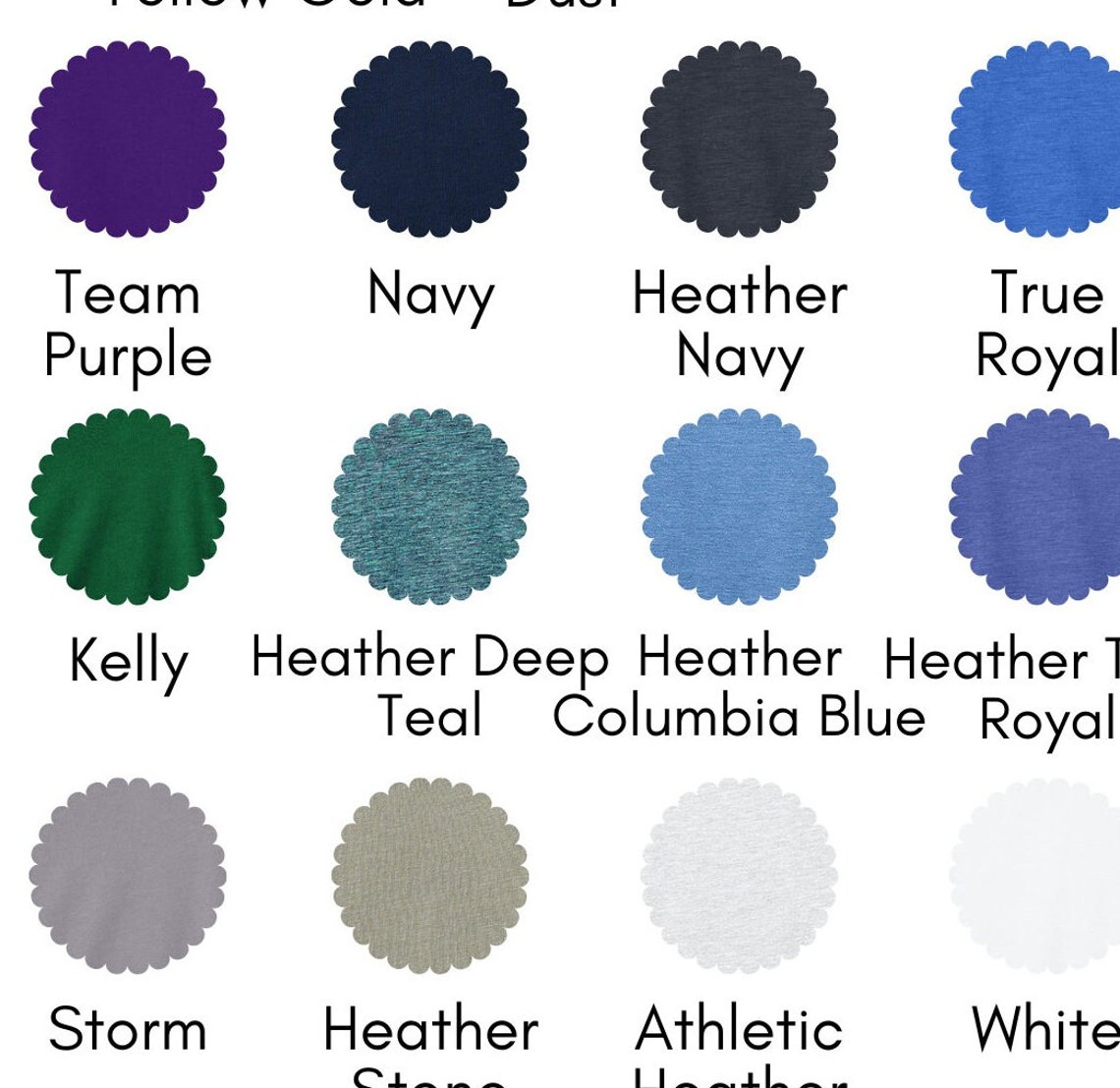 Editable Bella Canvas 3001T Color and Size Chart BC3001T - Etsy