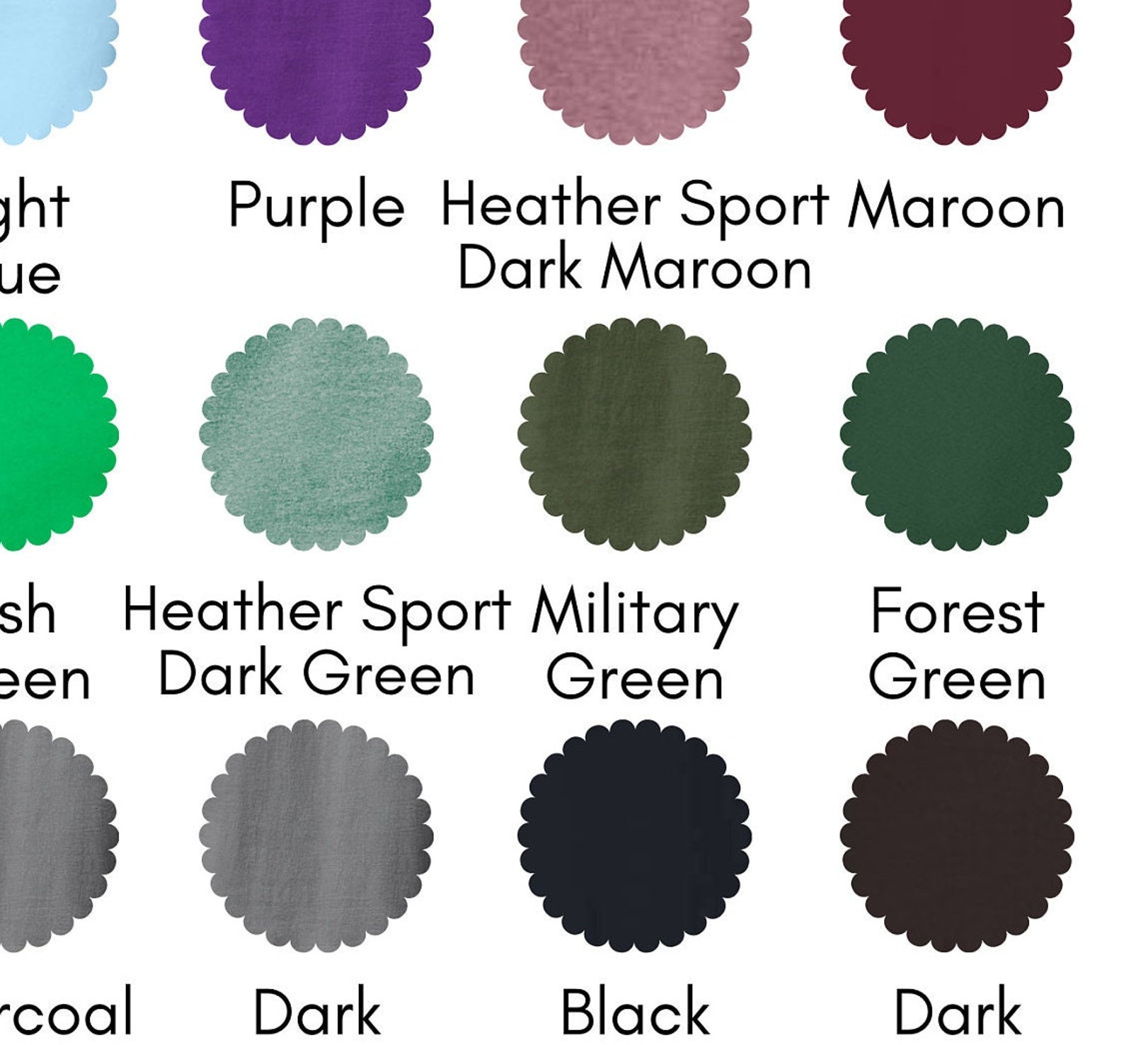 Gildan 18000 Color Chart and Size Chart, Gildan Crewneck Sweatshirt ...