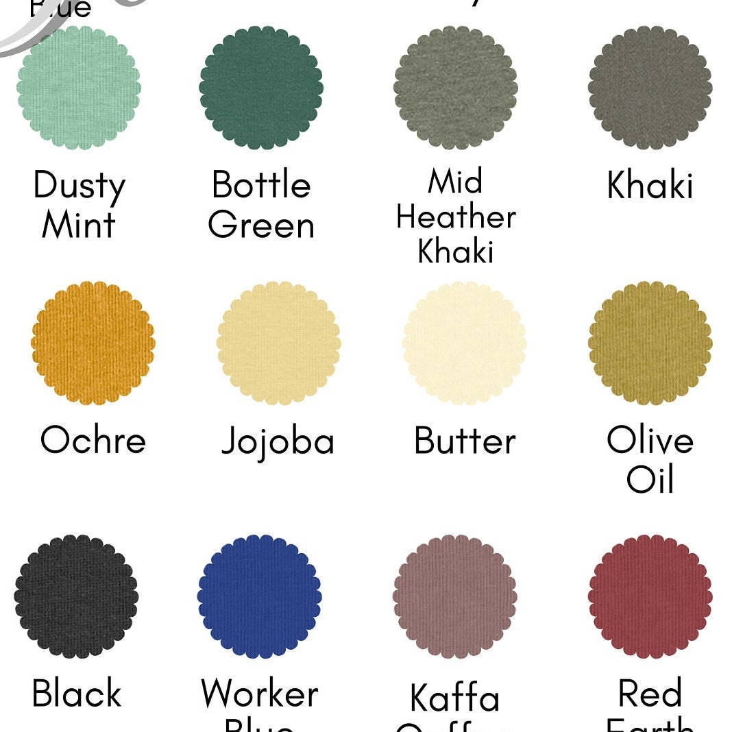 Stanley/stella STSU823 Color Chart and Size Chart Stanley - Etsy UK