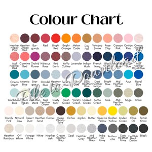 Stanley/stella STTU755 Color Chart, Stanley Stella Creator Iconic ...