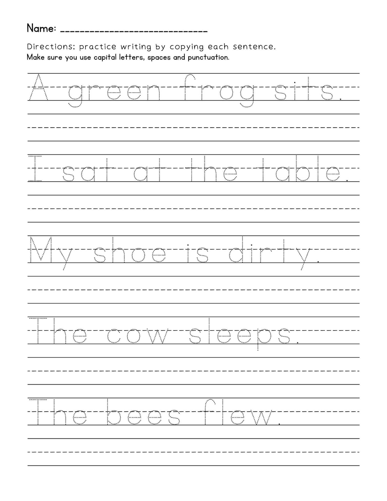 Bundle Handwriting Worksheets, Sight Words Printable Tracing Sheet ...