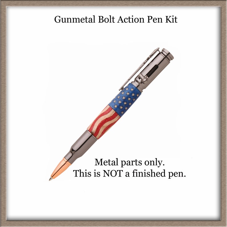 Bolt Action Pen Kit Chrome Gun Metal 24k Gold Pewter | Etsy