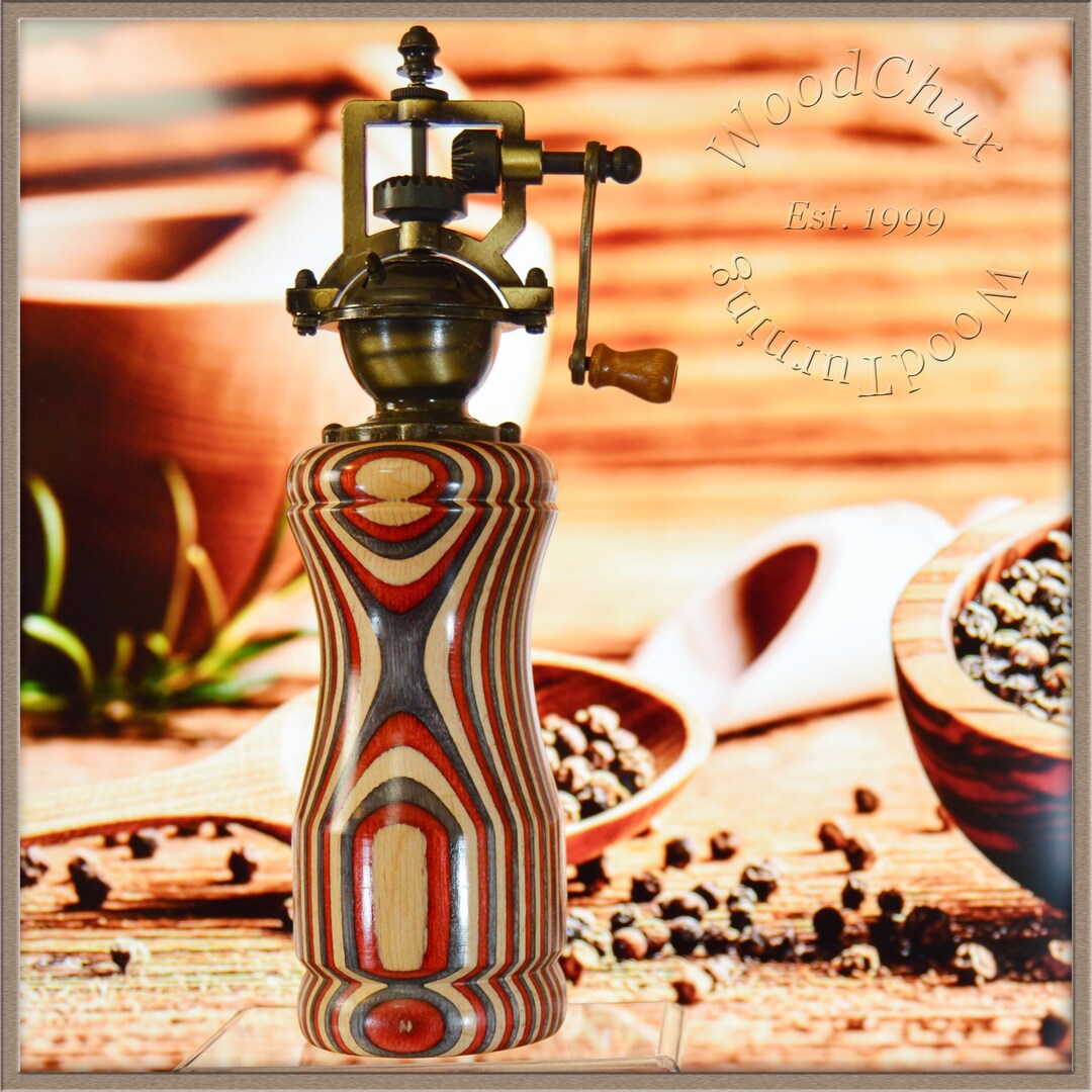 Pepper Mill Grinder Peppermill Colorgrainwood Wooden Handmade Hand ...
