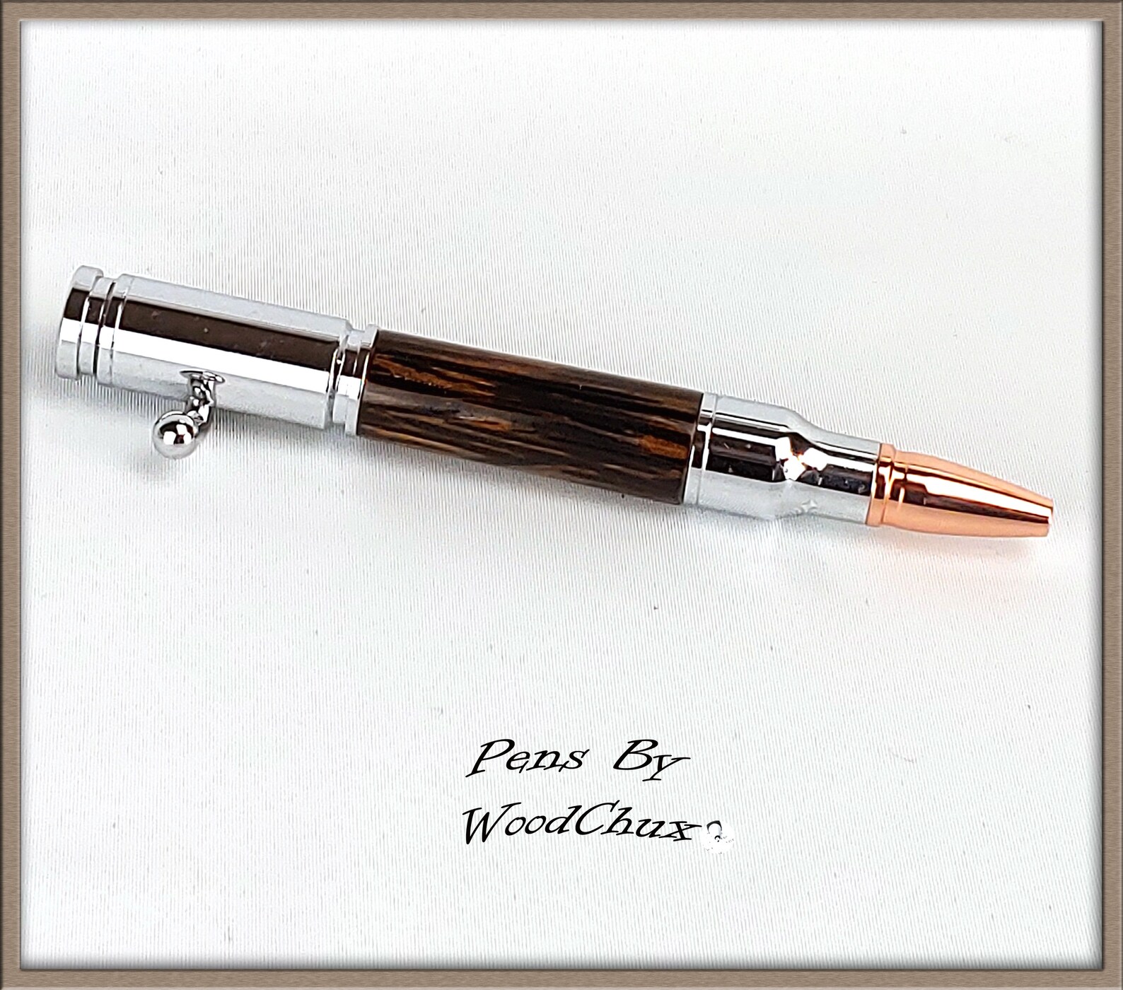 Pen Handmade Chrome Writing Pen Black Palm Wood Mini Bolt | Etsy