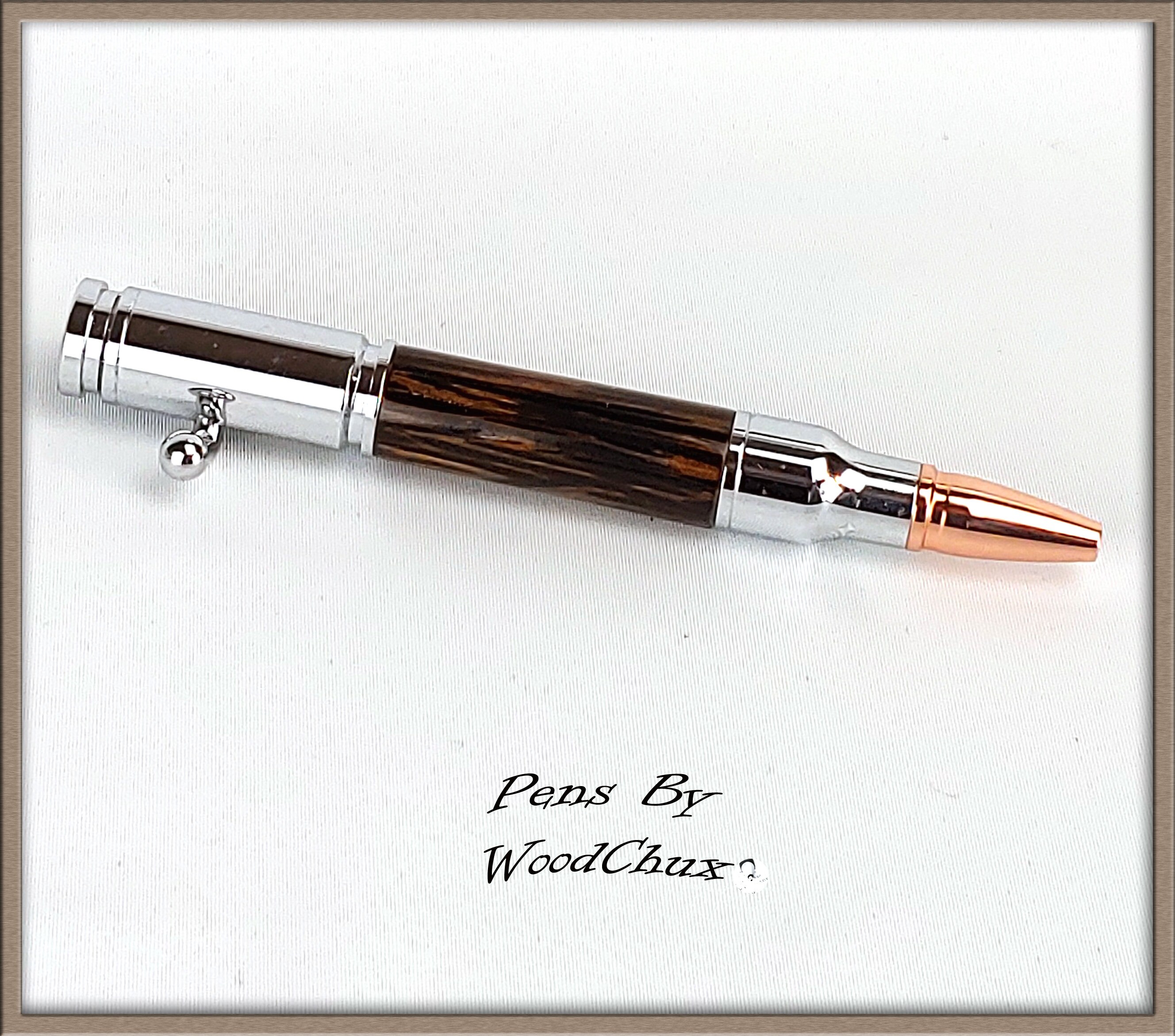 Pen Handmade Chrome Writing Pen Black Palm Wood Mini Bolt | Etsy