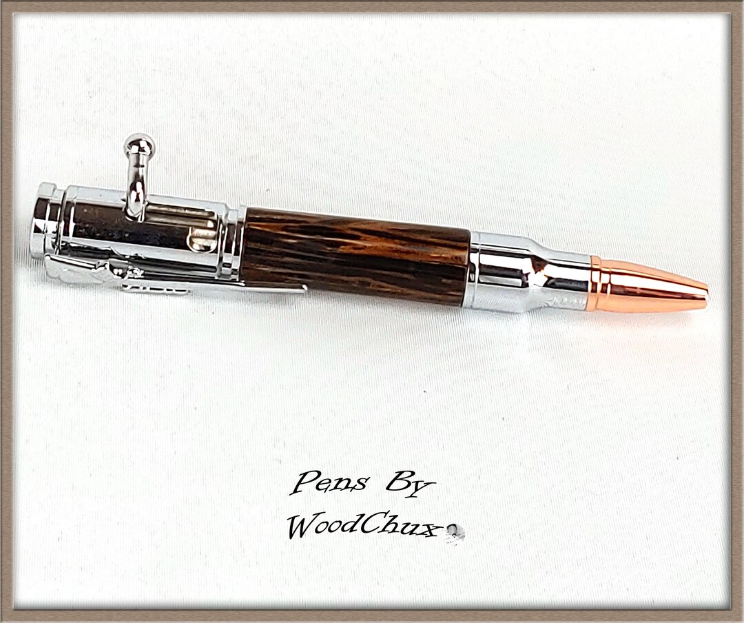 Pen Handmade Chrome Writing Pen Black Palm Wood Mini Bolt - Etsy