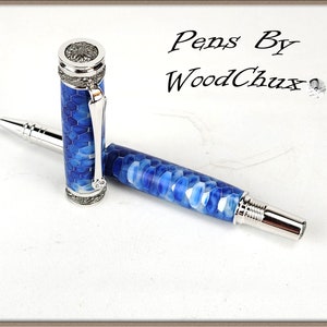 Handmade Writing Pen Ball Point Fountain Aluminum Matrix Pens ART SEE ...