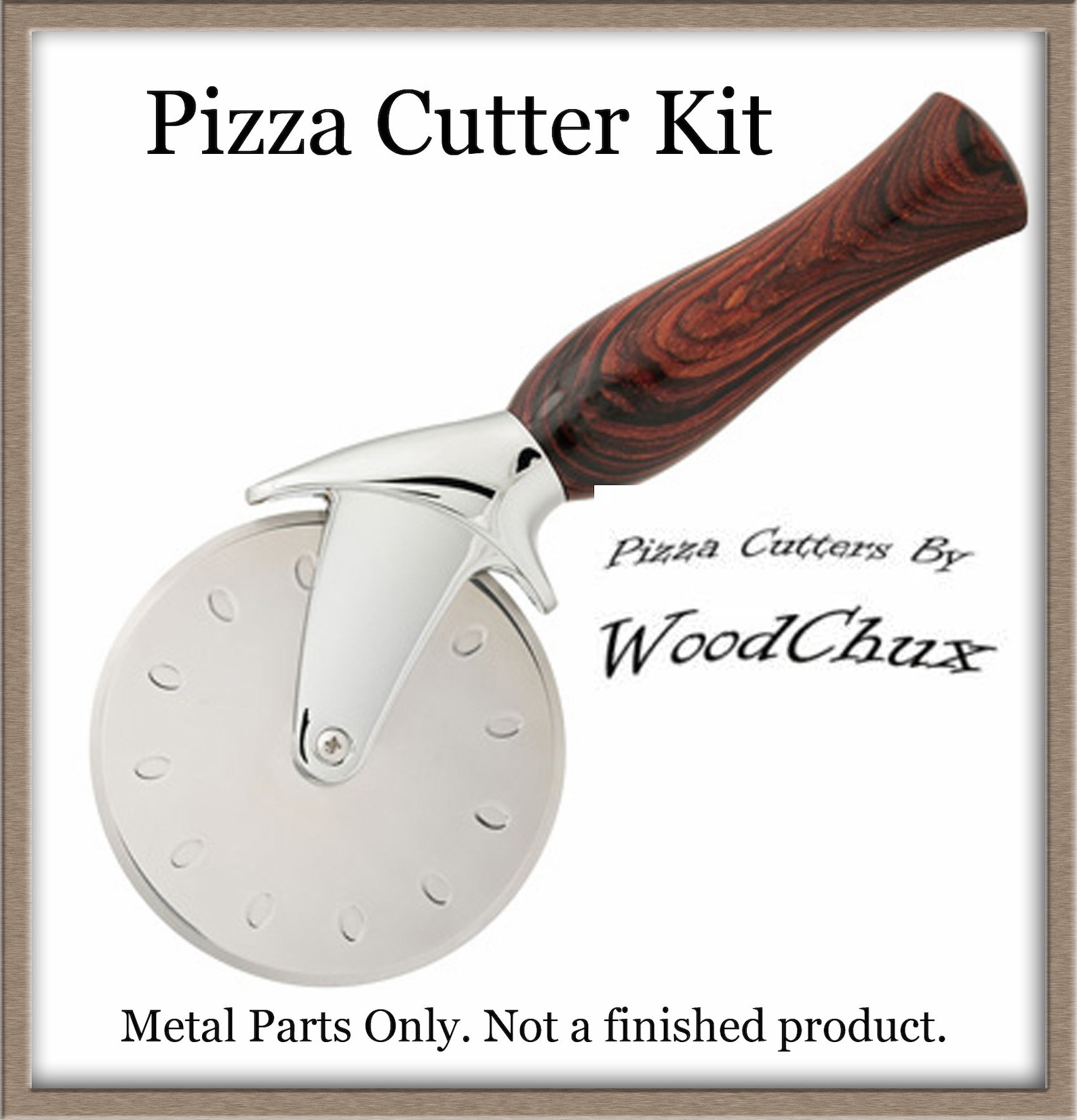 Artisan Premium Pizza Cutter Kit Stainless Steel Kit Woodturning Lathe ...