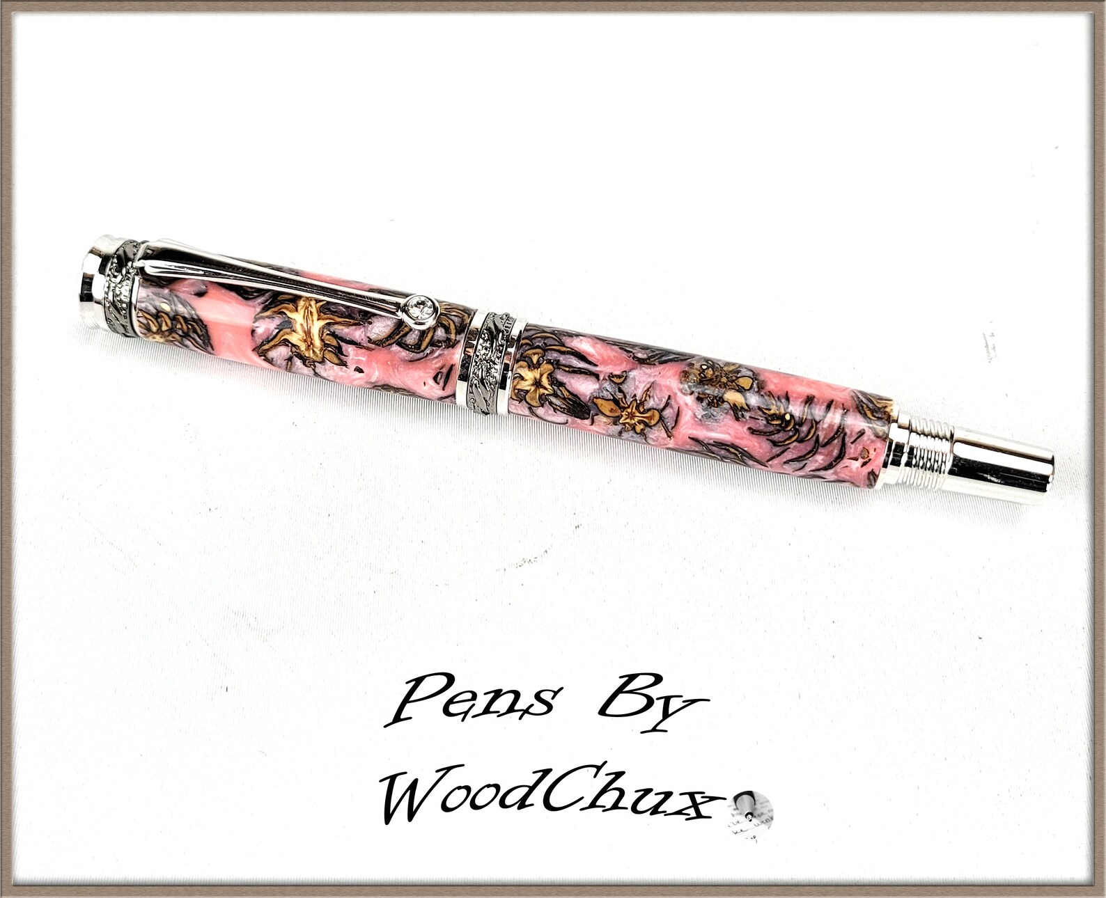Handmade Writing Pen Ball Point Fountain Stunning Pine Cone ART SEE ...