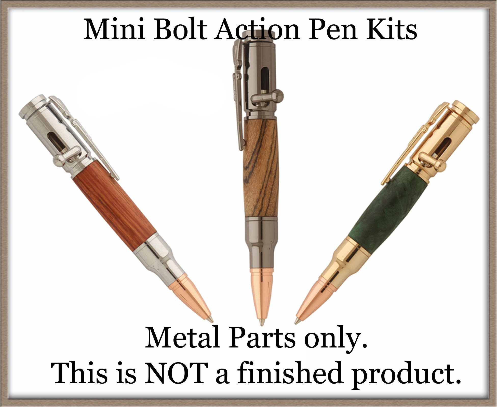 Home & Hobby Woodworking & Carpentry Bolt Action Pen Mini Chrome ...