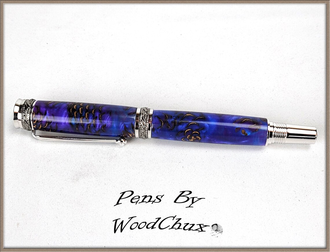 Handmade Writing Pen Ball Point Fountain Stunning Pine Cone ART SEE ...