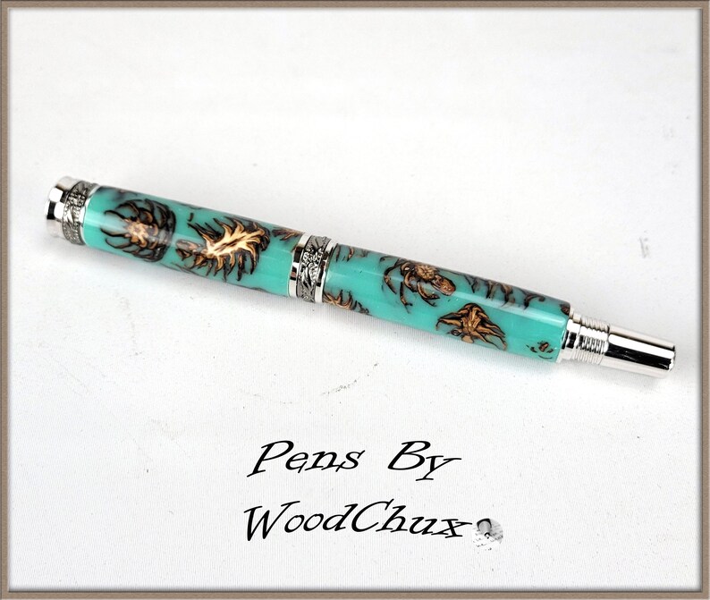 Handmade Writing Pen Ball Point Fountain Stunning Pine Cone ART SEE ...