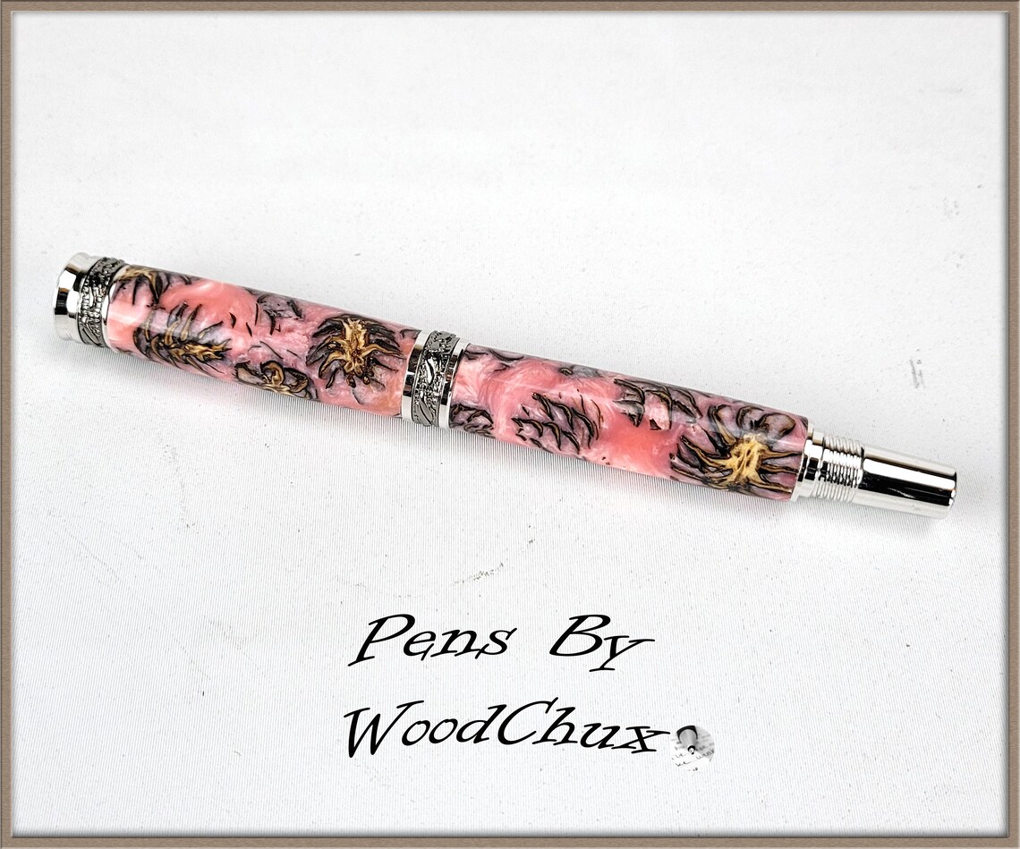 Handmade Writing Pen Ball Point Fountain Stunning Pine Cone ART SEE ...