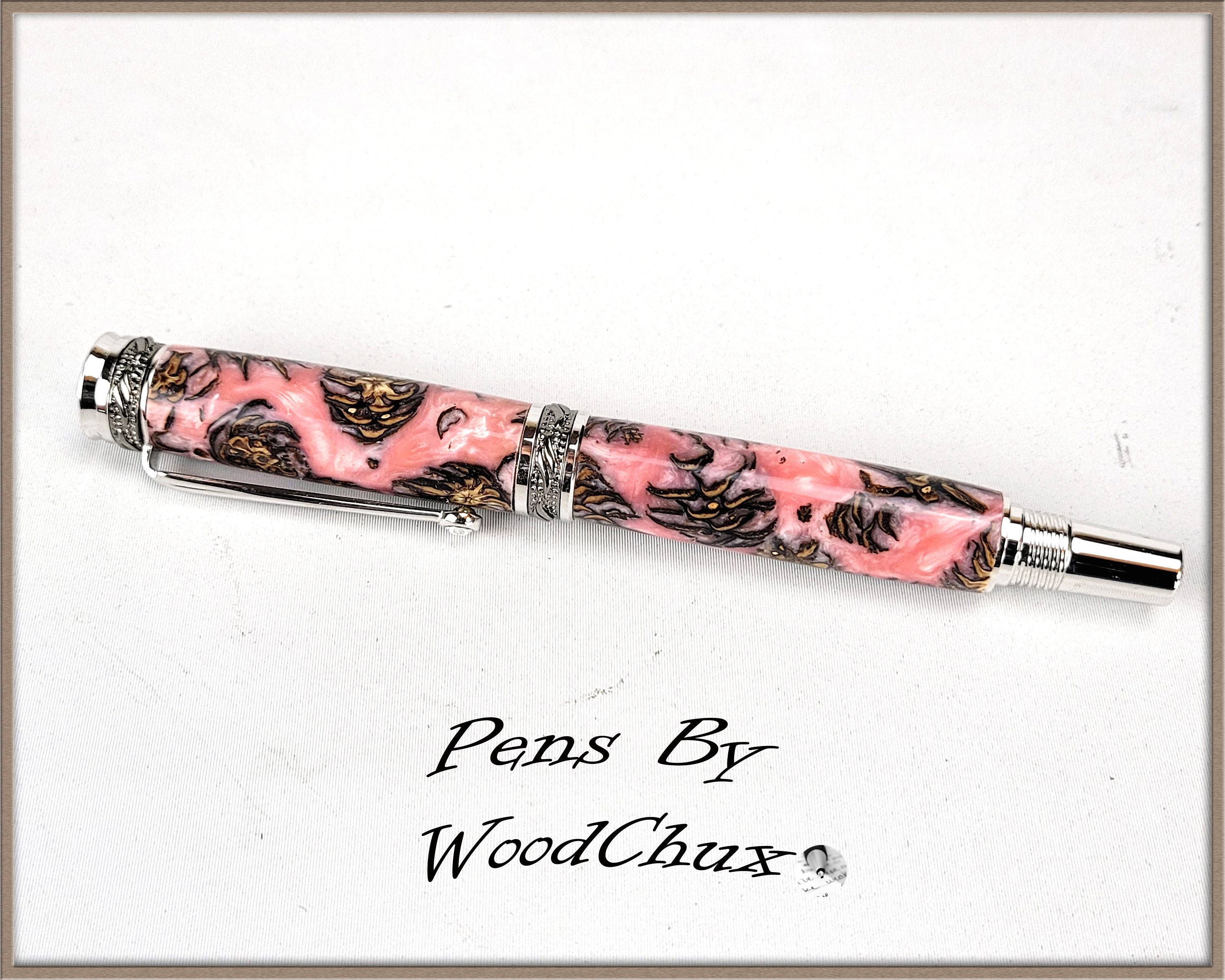 Handmade Writing Pen Ball Point Fountain Stunning Pine Cone ART SEE ...