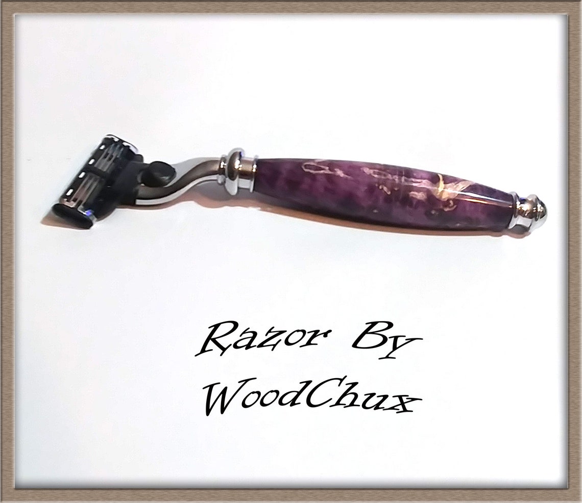 Razor Handmade Purple Boxelder Wood Double Edge Safety | Etsy