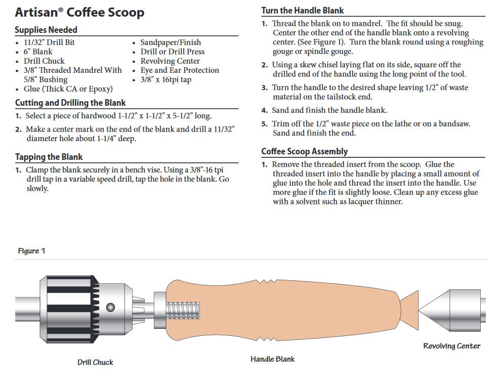 Coffee Scoop Woodturning Lathe Kit Turning Chrome Plated Fast Shipping ...