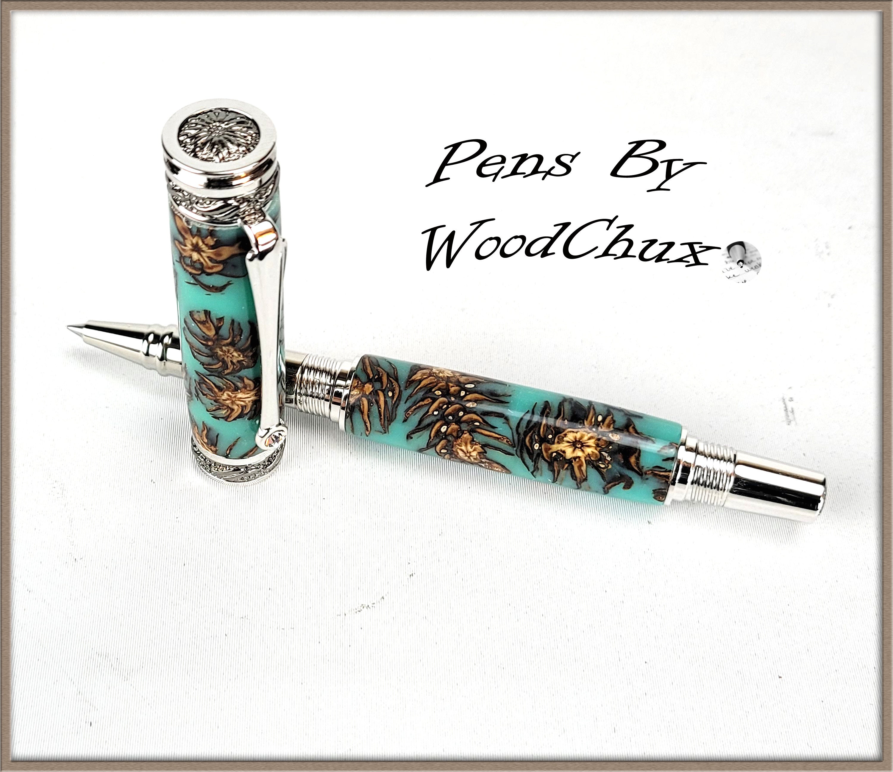 Handmade Writing Pen Ball Point Fountain Stunning Pine Cone ART SEE ...