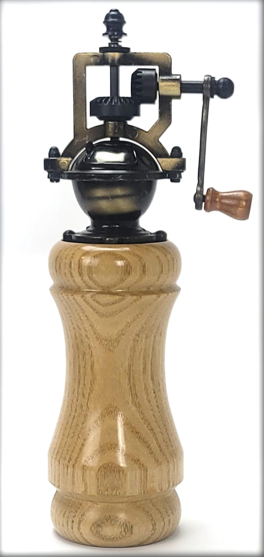 Pepper Mill Grinder Peppermill Ash Wood Wooden Handmade Hand Crafted ...