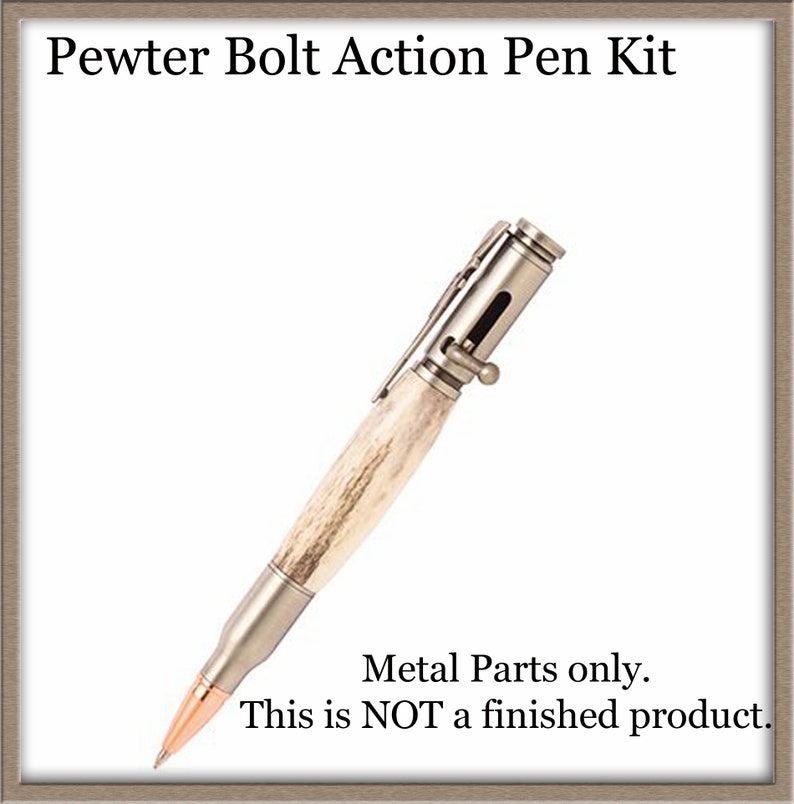 Bolt Action Pen Kit Chrome Gun Metal 24k Gold Pewter | Etsy