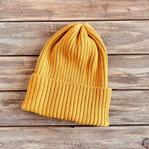 Yellow Knit Hat Women - Etsy