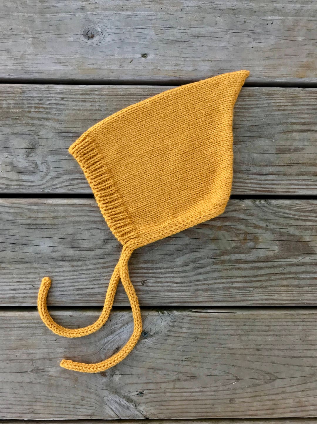 Baby Pixie Hat, Honeycomb Yellow Bonnet, Child Hat With Ties, Alpaca ...