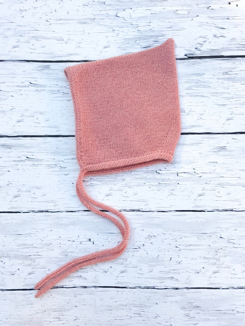 Newborn Pixie Hat Baby Bonnet Pixie Hood Pink Baby Hat - Etsy