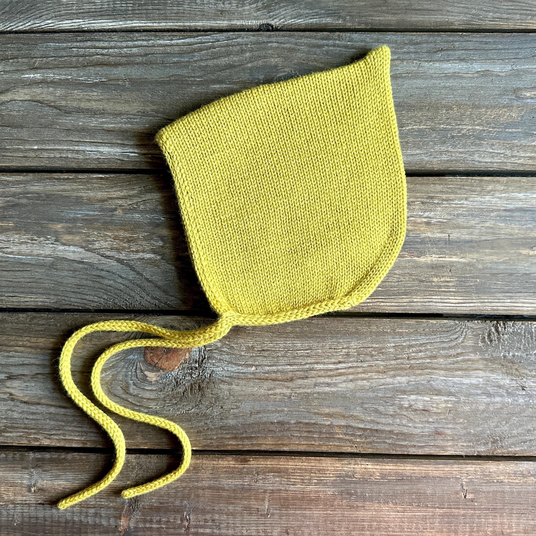 Newborn Pixie Hat, Yellow Mustard Baby Hat, Newborn Bonnet, Newborn Hat ...