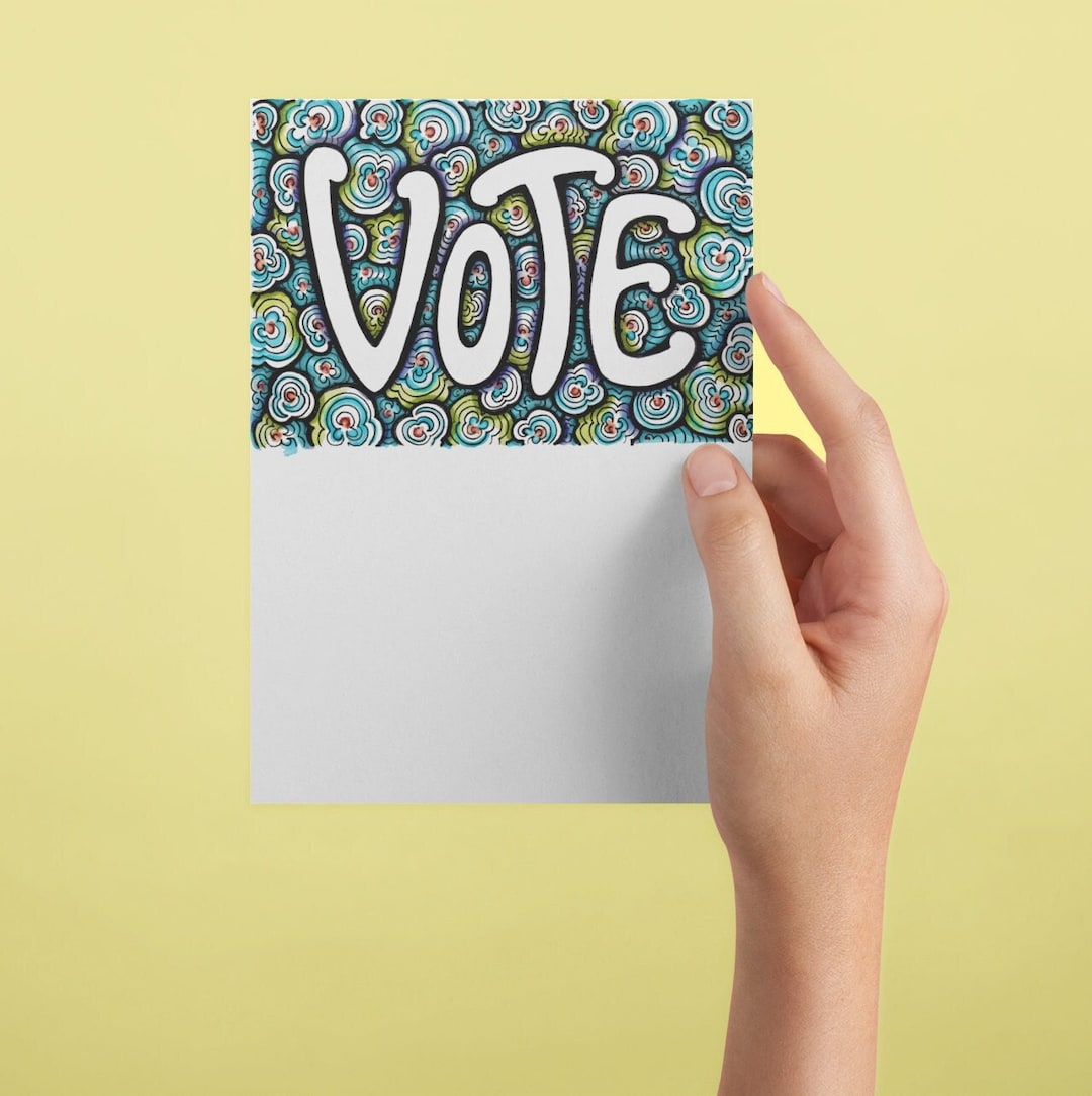 250 Postcard for Voters "whimsical Vote Clouds" - Etsy