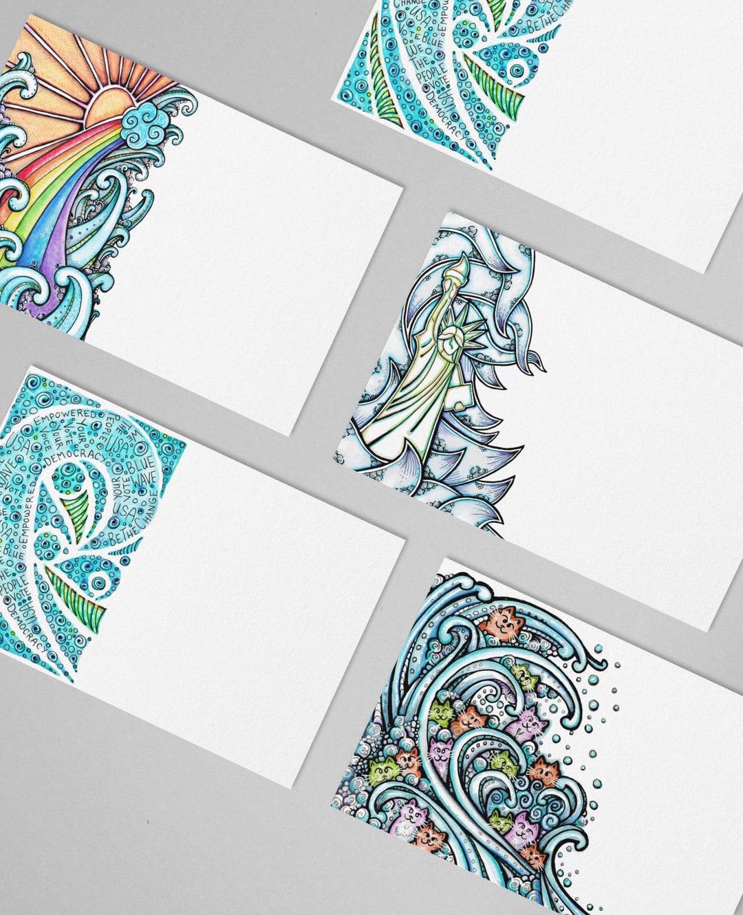 400 of “blue Wave” Collection for Postcards to Voters - Etsy