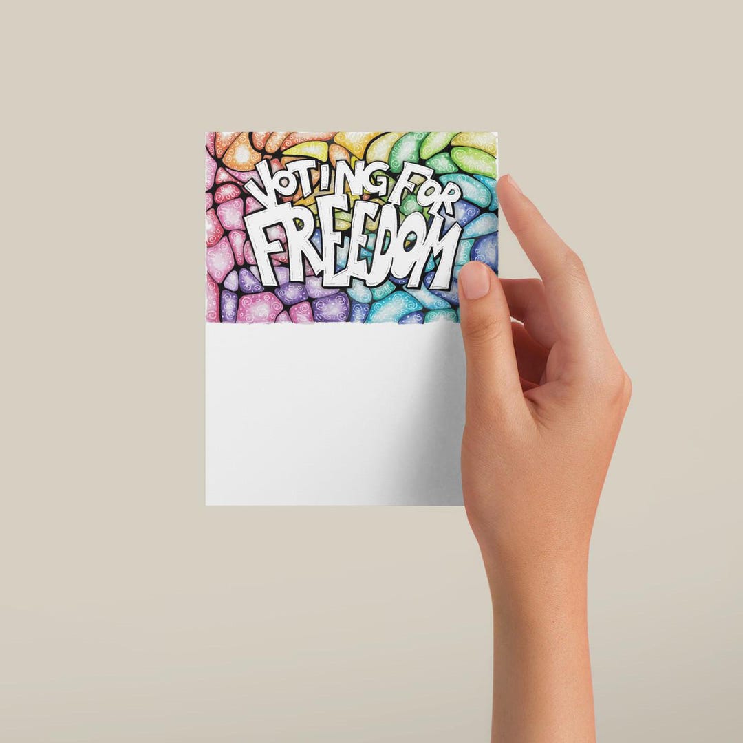 Postcards 1/2 “voting for Freedom” Postcards to Voters - Etsy