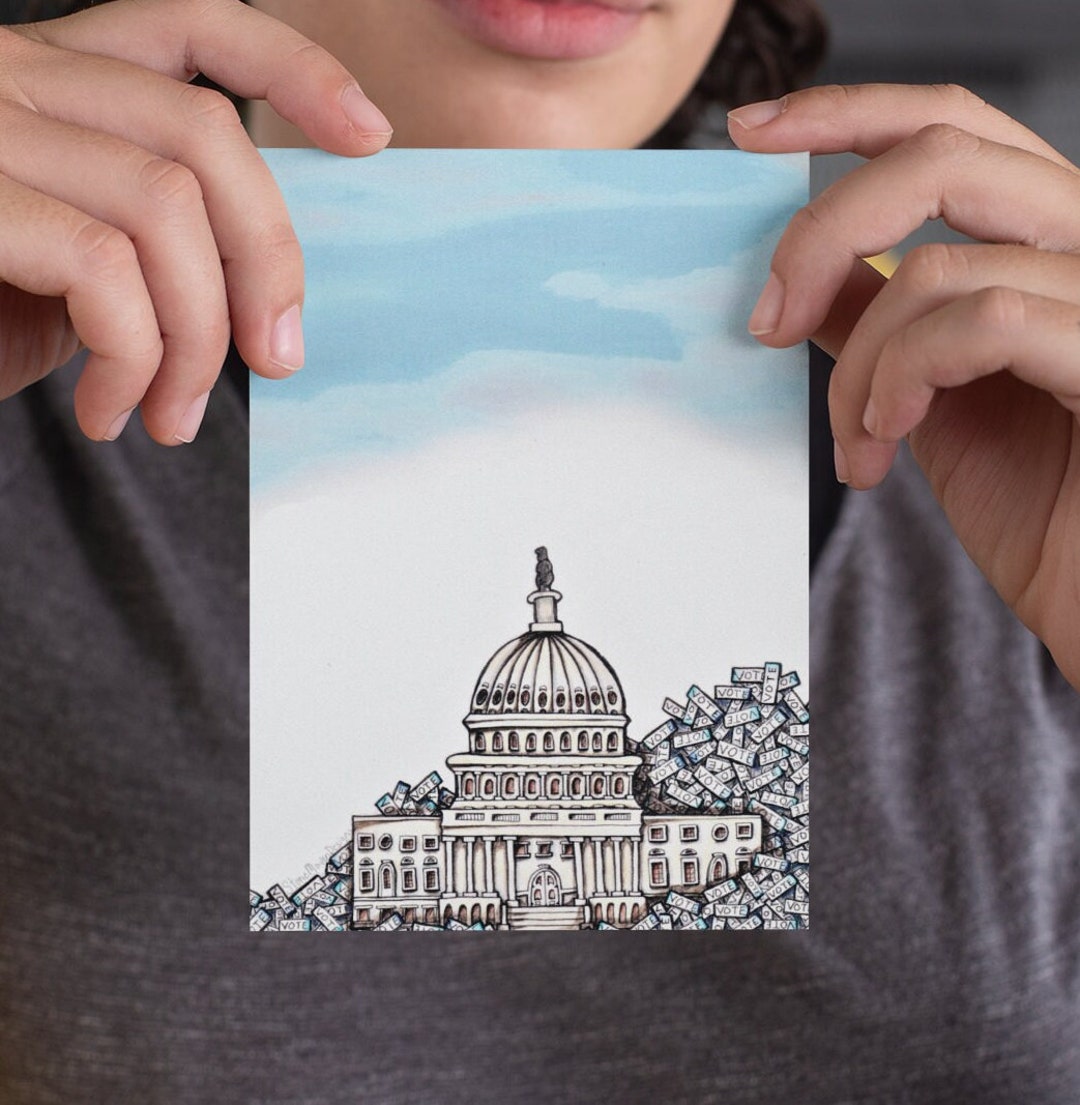 500+ Postcards - "blue Sky Capitol Building" - Postcards to Voters - Etsy