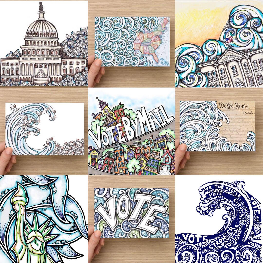 1000 Variety of Postcards to Voters - Etsy