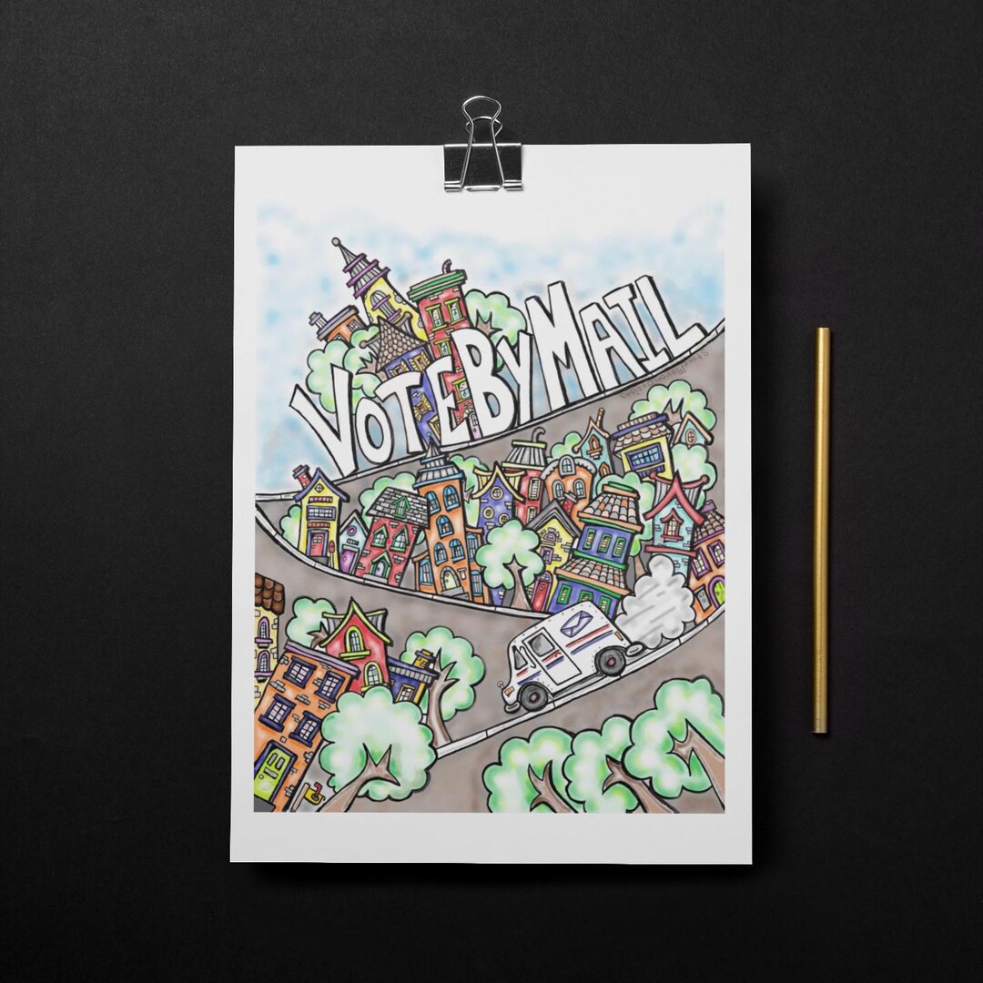 Printable Vote by Mail Truck - Wall Art - Clipart - and More *DIGITAL ...