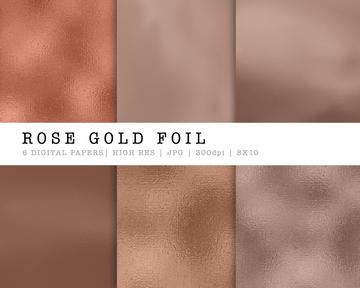 Rose Foil Digital Papers | Rose Gold Foil Design | Digital Backgrounds ...