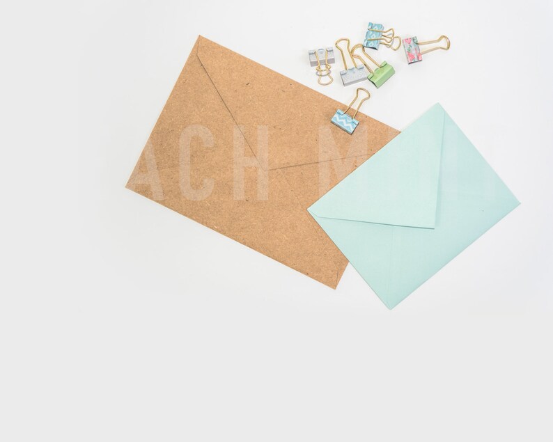 Mock up Card & Paper Clips Digital Bundle | Digital Background | Paper ...